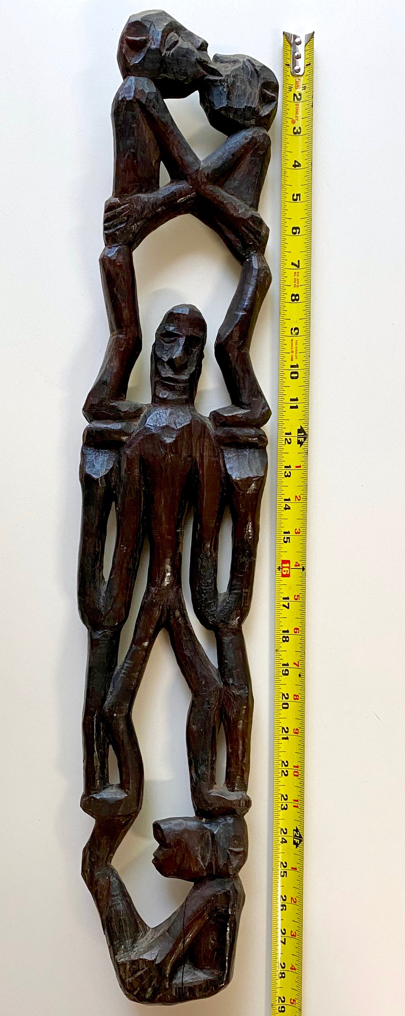 Vintage African Totem Art | Carved Wood Tall African Totem | Wall Art ...