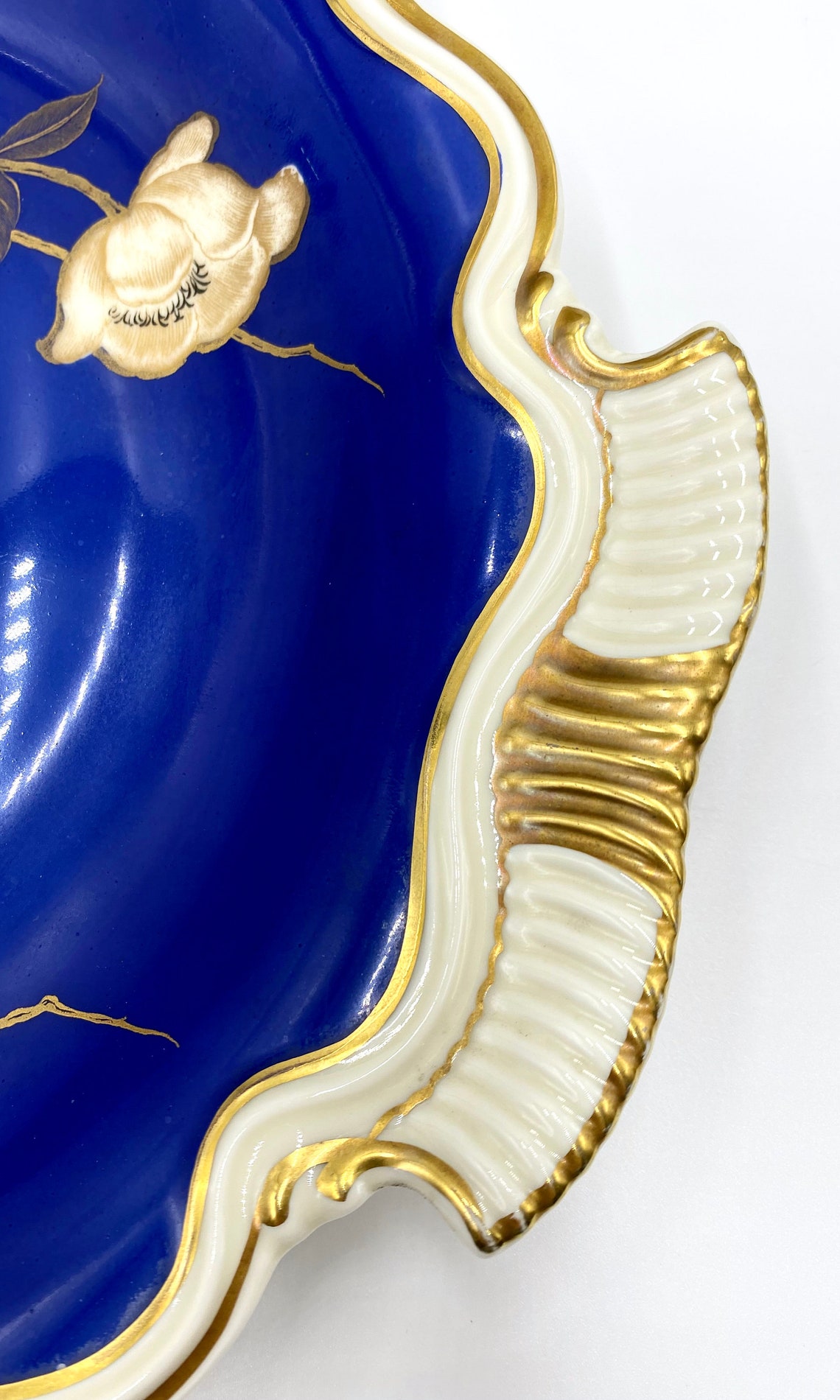 Vintage Weimar Porcelain Cabinet Platter Cobalt Blue With - Etsy