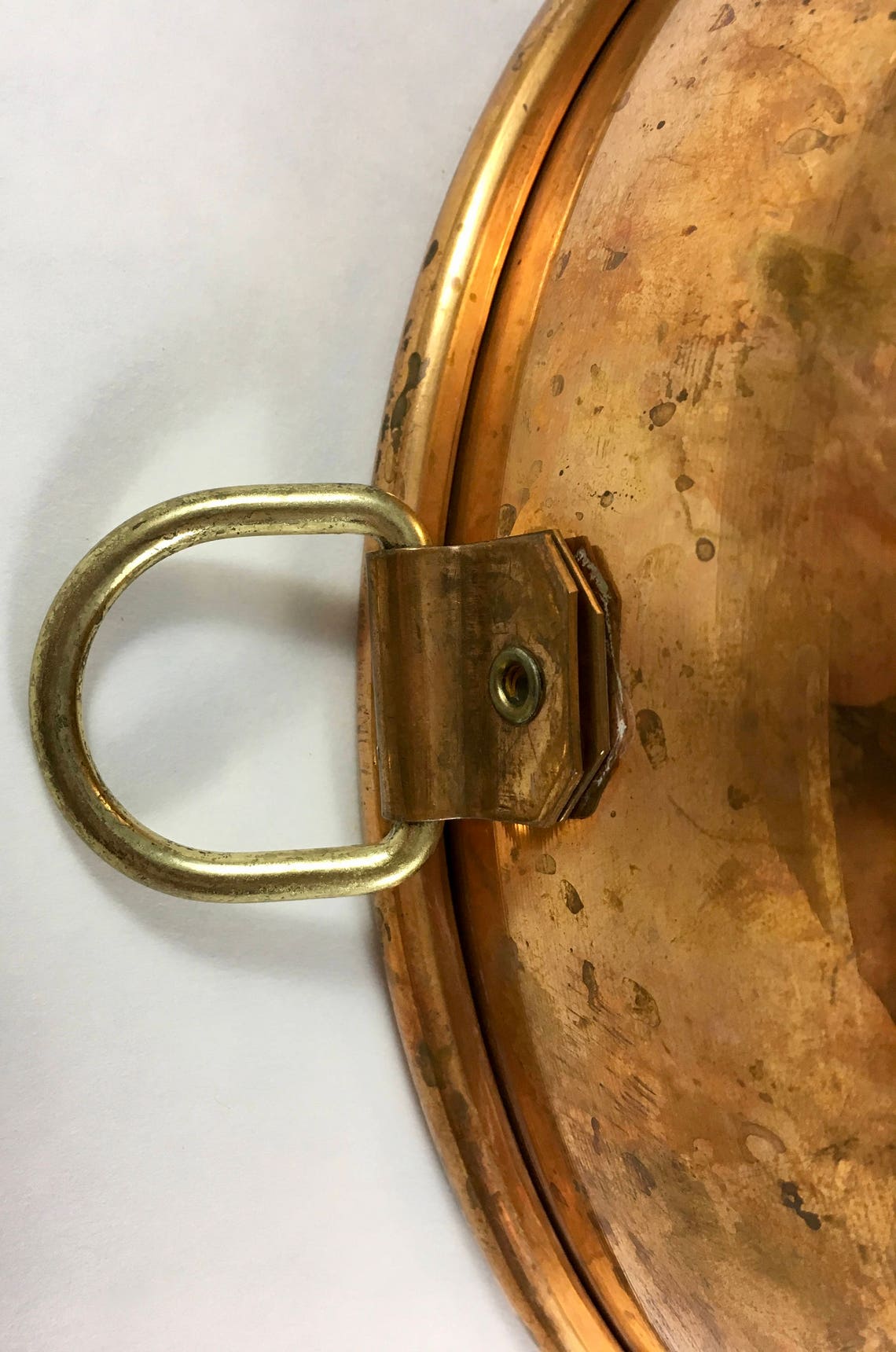 Copper Mixing Beating Bowl With Thumb Ring Verdigris Patina - Etsy