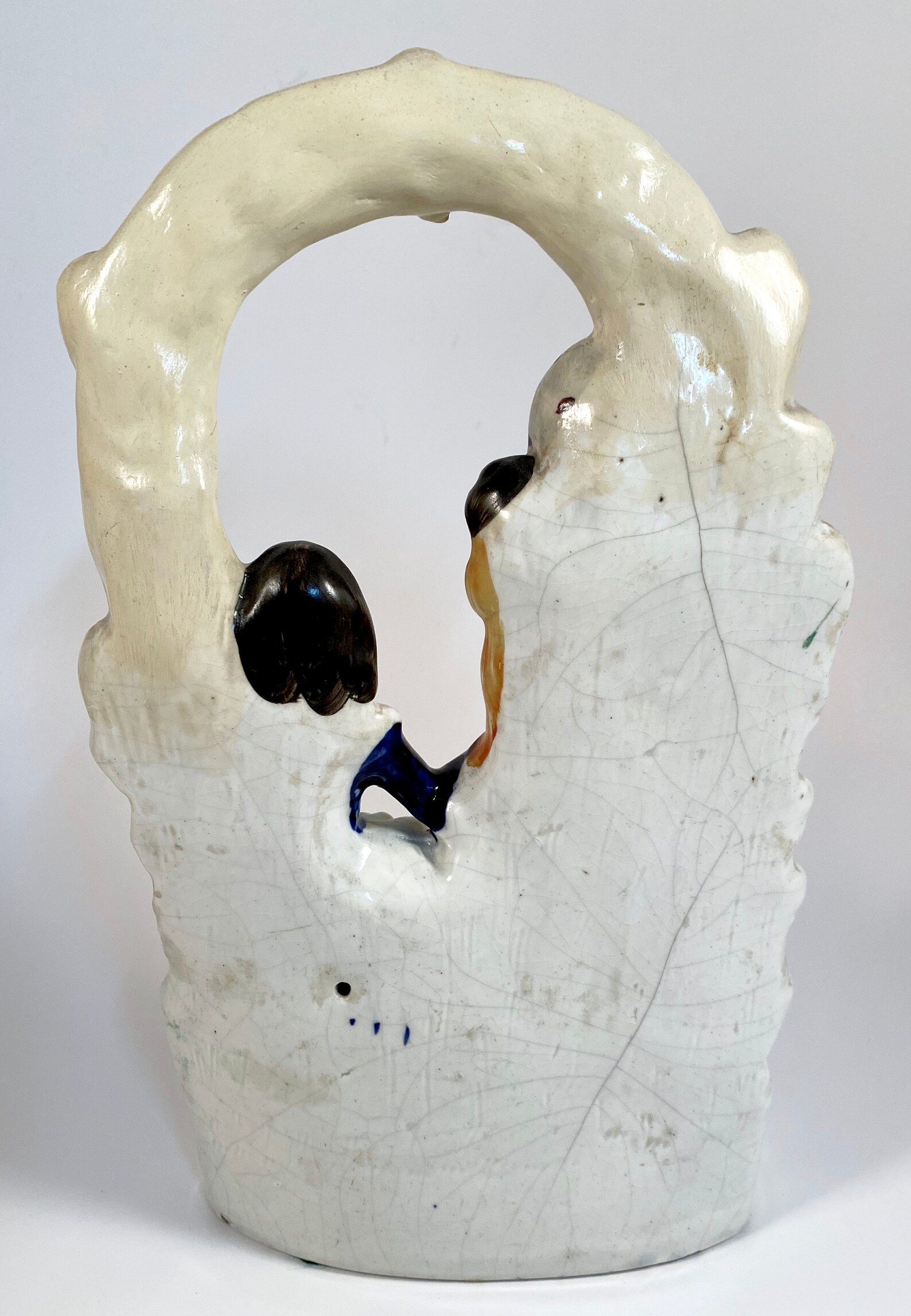 Antique Staffordshire Arch Flatback Statue Two Women With a | Etsy