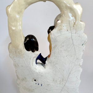 Antique Staffordshire Arch Flatback Statue Two Women With a Young Child ...