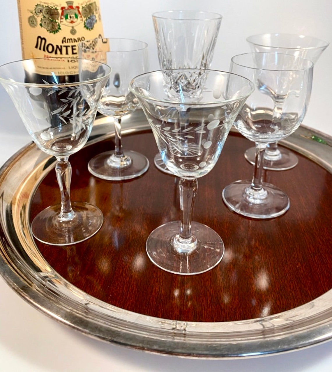 Crystal Cordial Glasses Assorted Crystal Stemware Crystal | Etsy