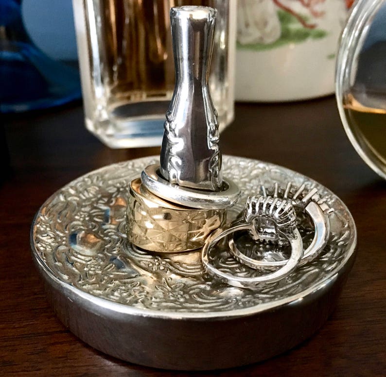 Pretty Silver Plate Ring Dish Ring Tree Ring Holder With - Etsy