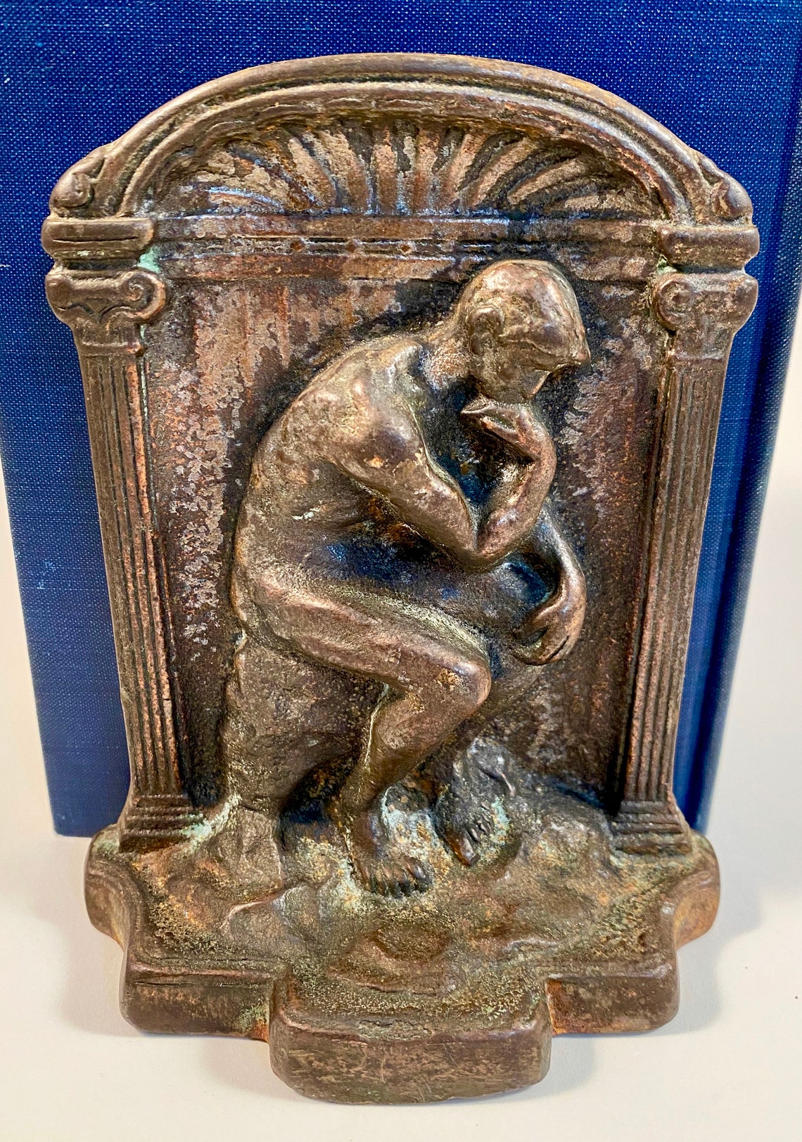 Vintage Sand Cast Metal Bookend Auguste Rodin's | Etsy