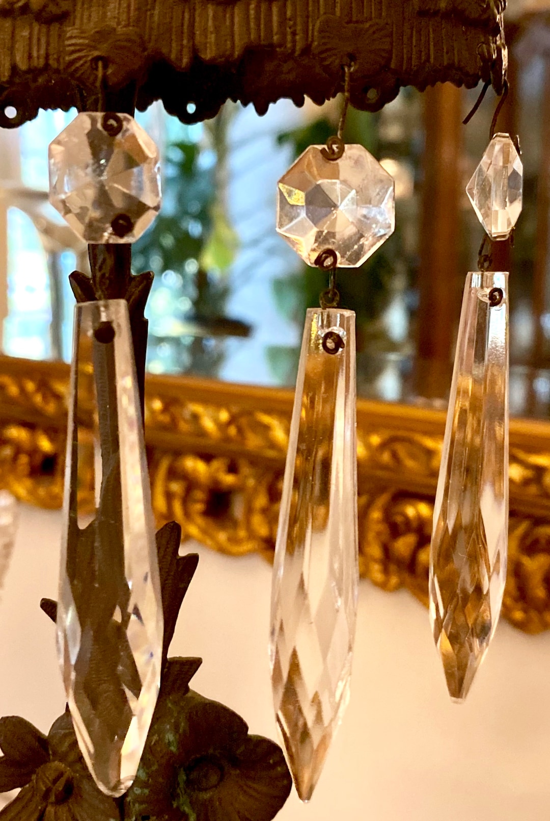Fabulous Crystal Prisms | Antique Vintage Lighting | Icicle Spear ...