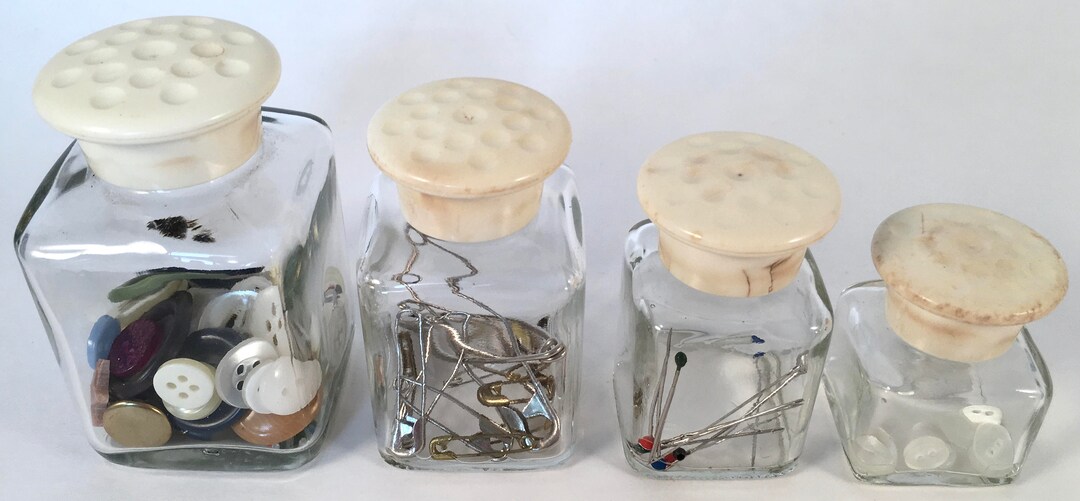 Vintage Upjohn Glass Apothecary Medicine Vitamin Jars | Bottles | Vials ...