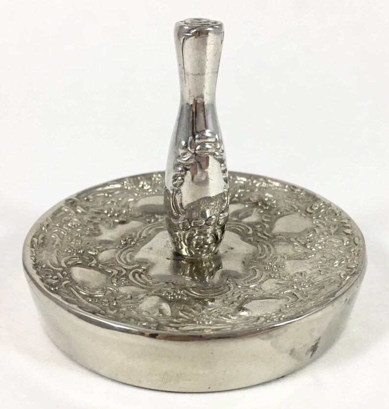 Pretty Silver Plate Ring Dish Ring Tree Ring Holder With - Etsy