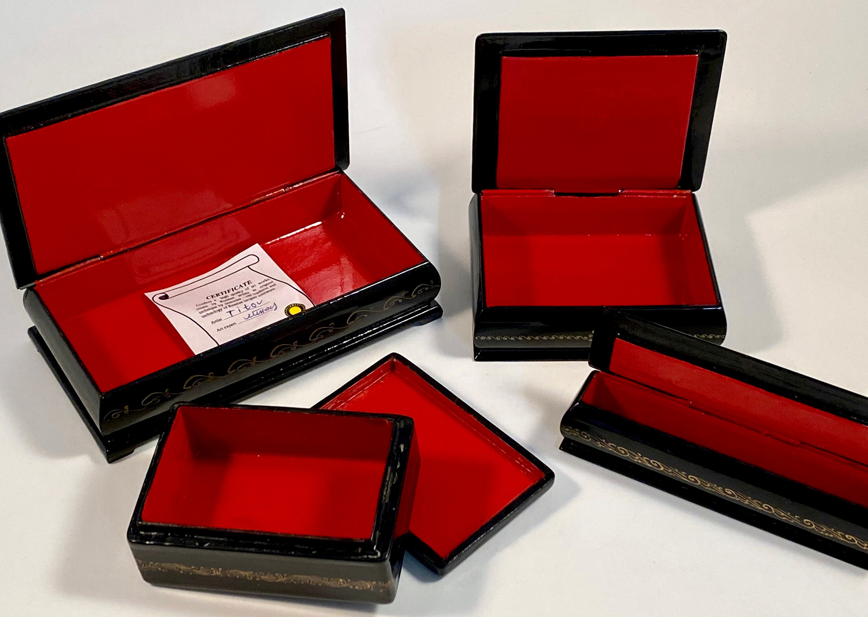 Beautiful Vintage Russian Lacquer Box Collectible Black - Etsy