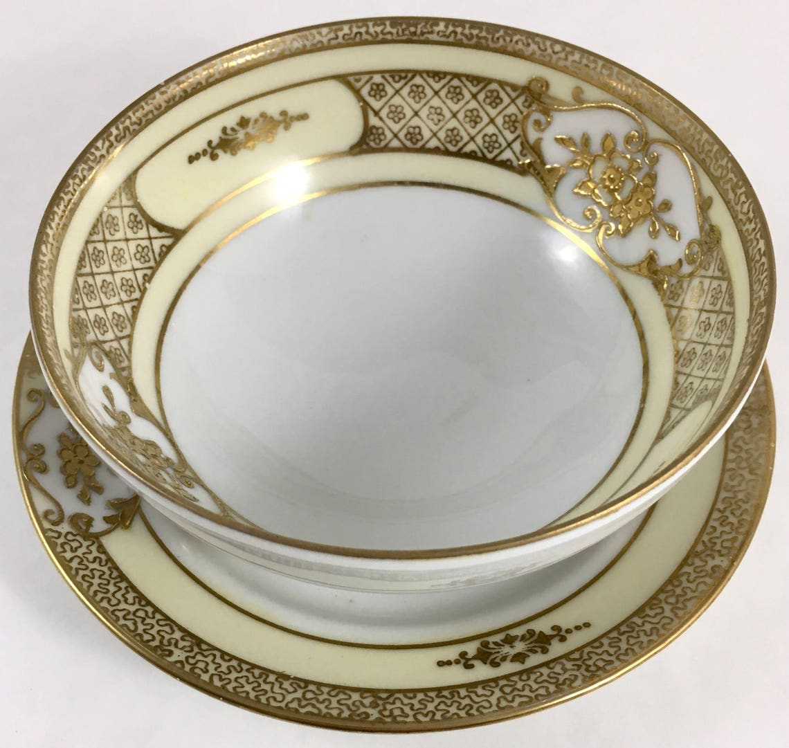 Vintage Noritake Morimura Brothers Porcelain China Three-footed Bowl ...