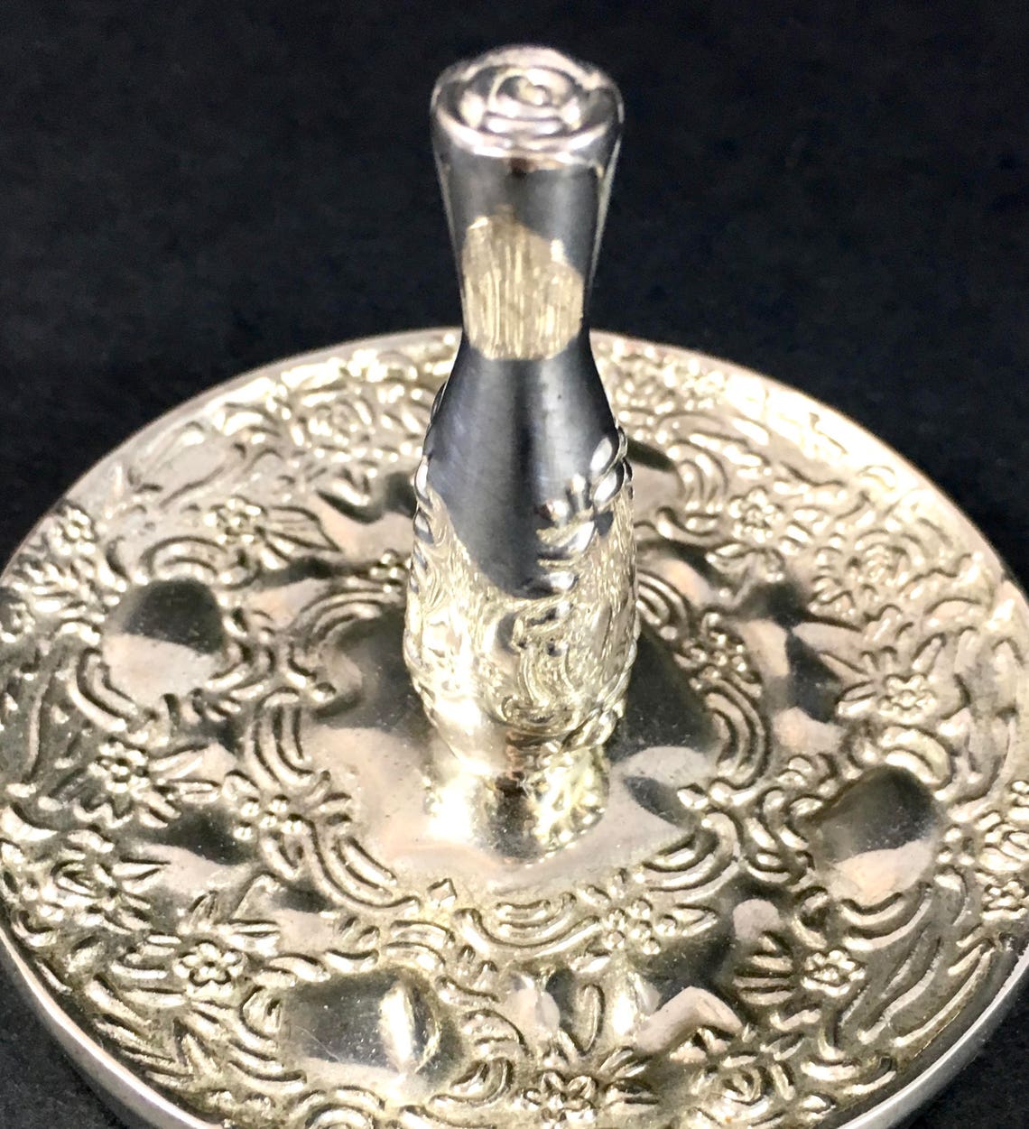 Pretty Silver Plate Ring Dish Ring Tree Ring Holder With - Etsy