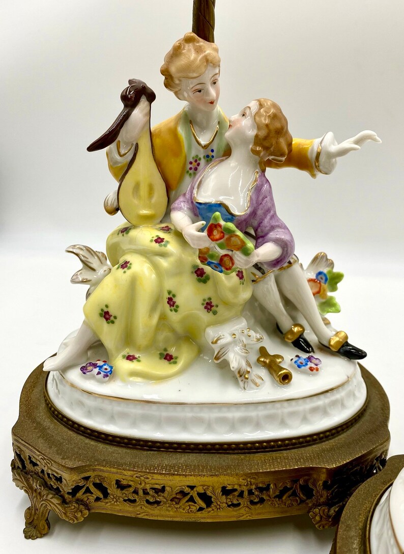 TWO Vintage Boudoir Lamps Romantic Couple Charming Lovers - Etsy