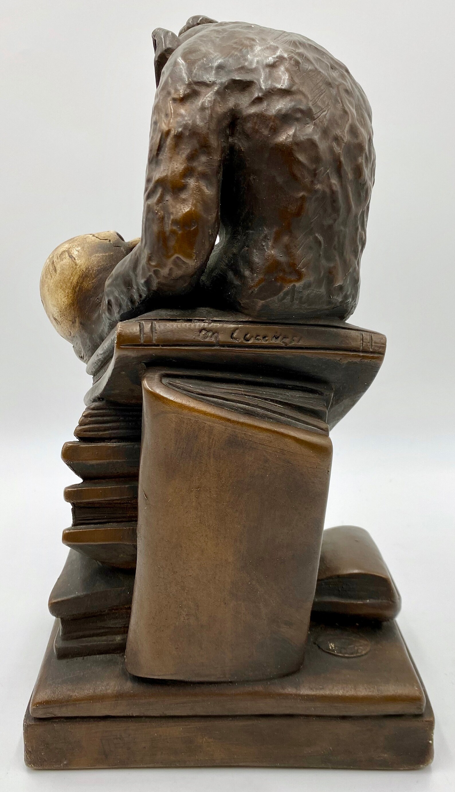 Vintage Chalkware thinker Ape Statue M. Luchessi Ape - Etsy