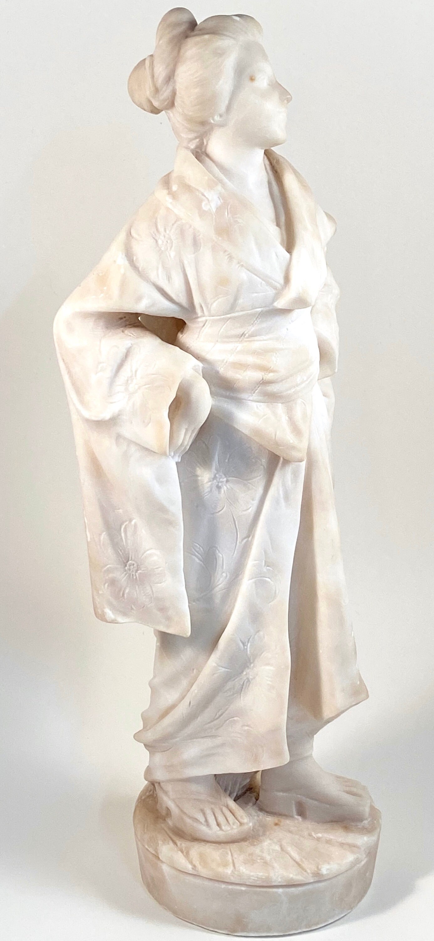 Carved Stone Geisha Statue Marble Alabaster Geisha Sculpture | Etsy