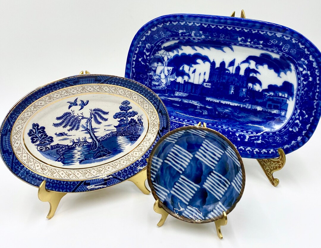 Vintage Brass Easel | Hinged Brass Easel | Plate Display Easel ...