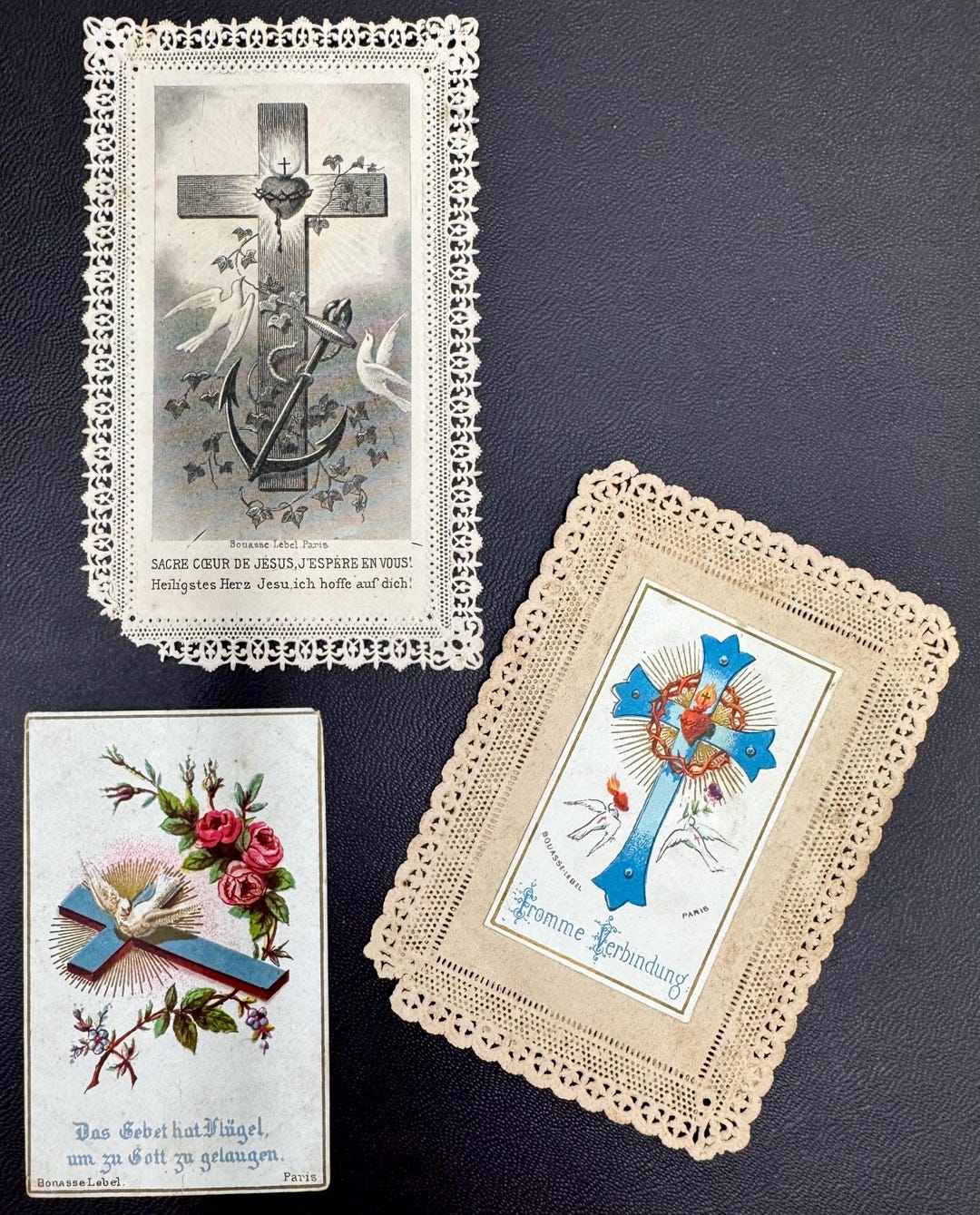 Antique Catholic Christian Prayer Cards | Prayer Cards With Cross ...