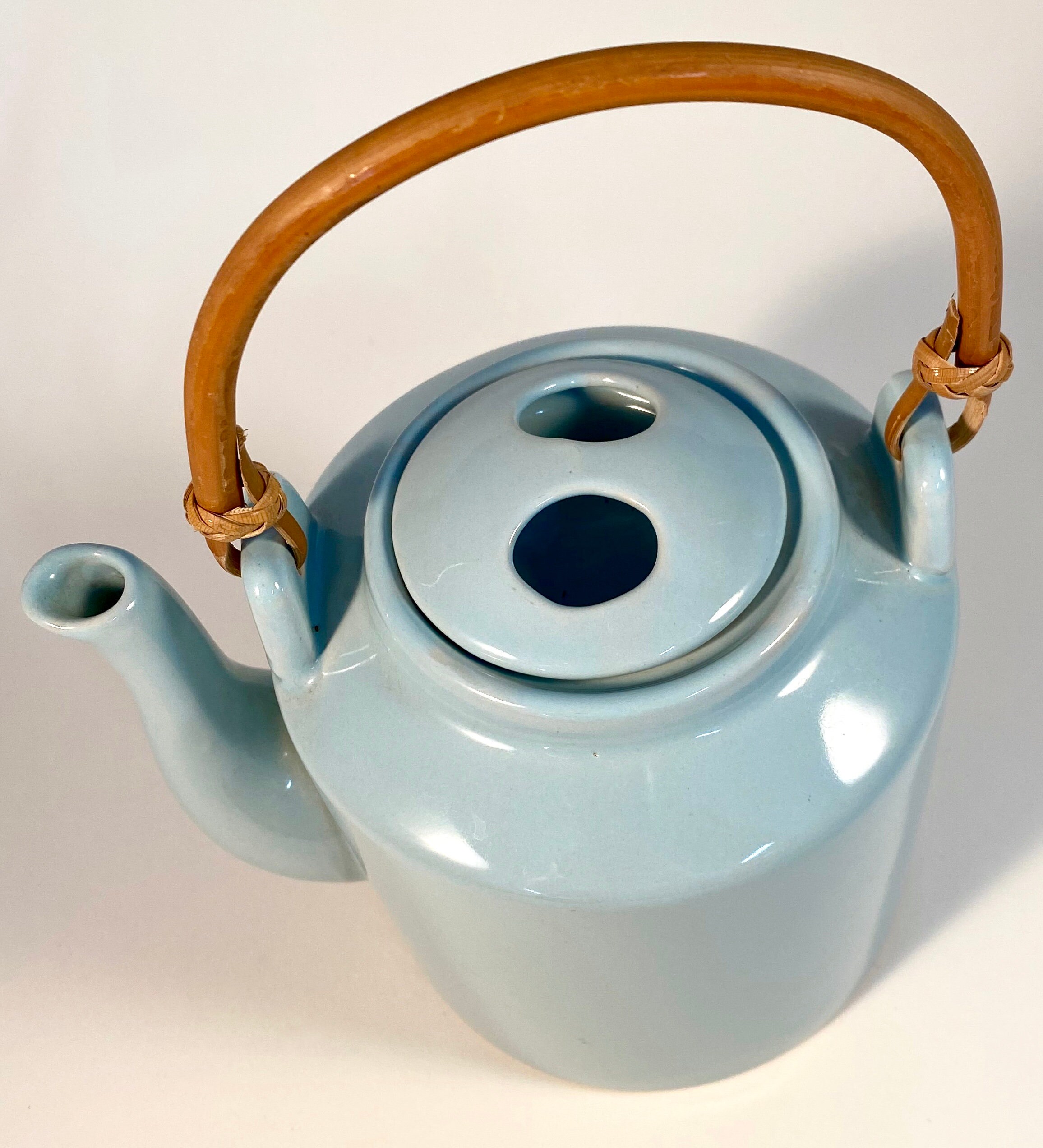 Vintage Ceramic Porcelain Tea Pot Blue Tea Pot Solid | Etsy