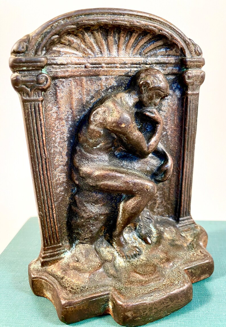 Vintage Sand Cast Metal Bookend Auguste Rodin's - Etsy