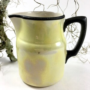Vintage Yellow Czechoslovakian "lusterware" Pitcher Irridescent Yellow ...