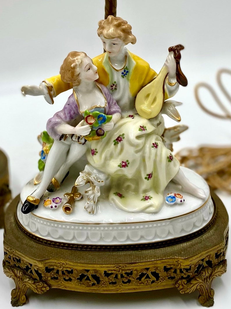 TWO Vintage Boudoir Lamps Romantic Couple Charming Lovers - Etsy