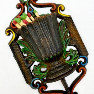 Darling Vintage Cast Iron Matchstick Holders | Fireplace Hearth Decor ...