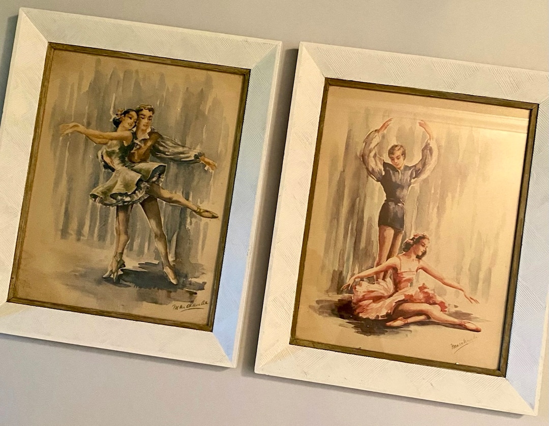 Vintage Ballet Dancer Art | Framed Dance Art | Classical Ballet Dancer ...