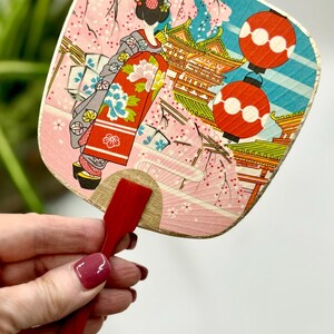 Darling Vintage Japanese Paper Fans | Small Japanese Geisha Fans | Hand ...