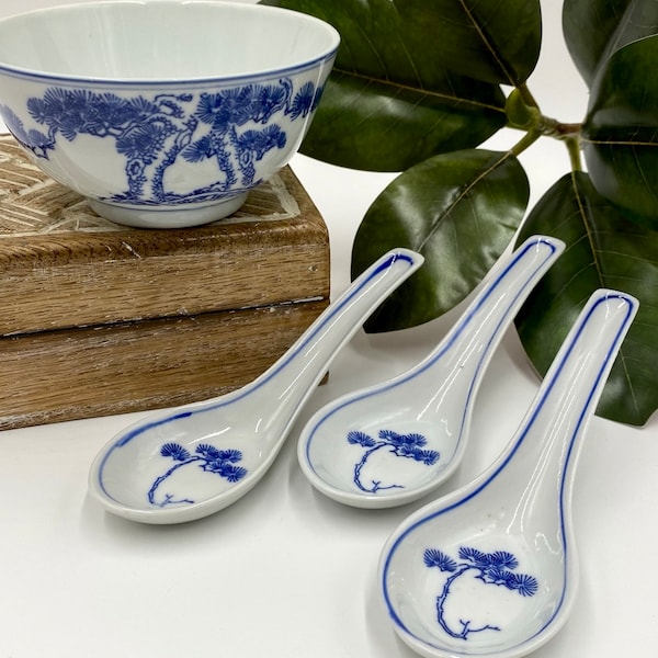 Chinese Ceramic Soup Spoons - Etsy