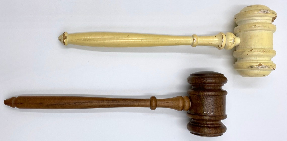 Vintage Wooden Gavel Auctioneer Gavel Judge Gavel | Etsy