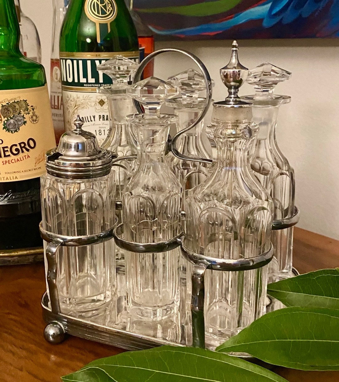 Antique Cruet and Jar Set | Silverplate Caddy | Victorian Cruets ...