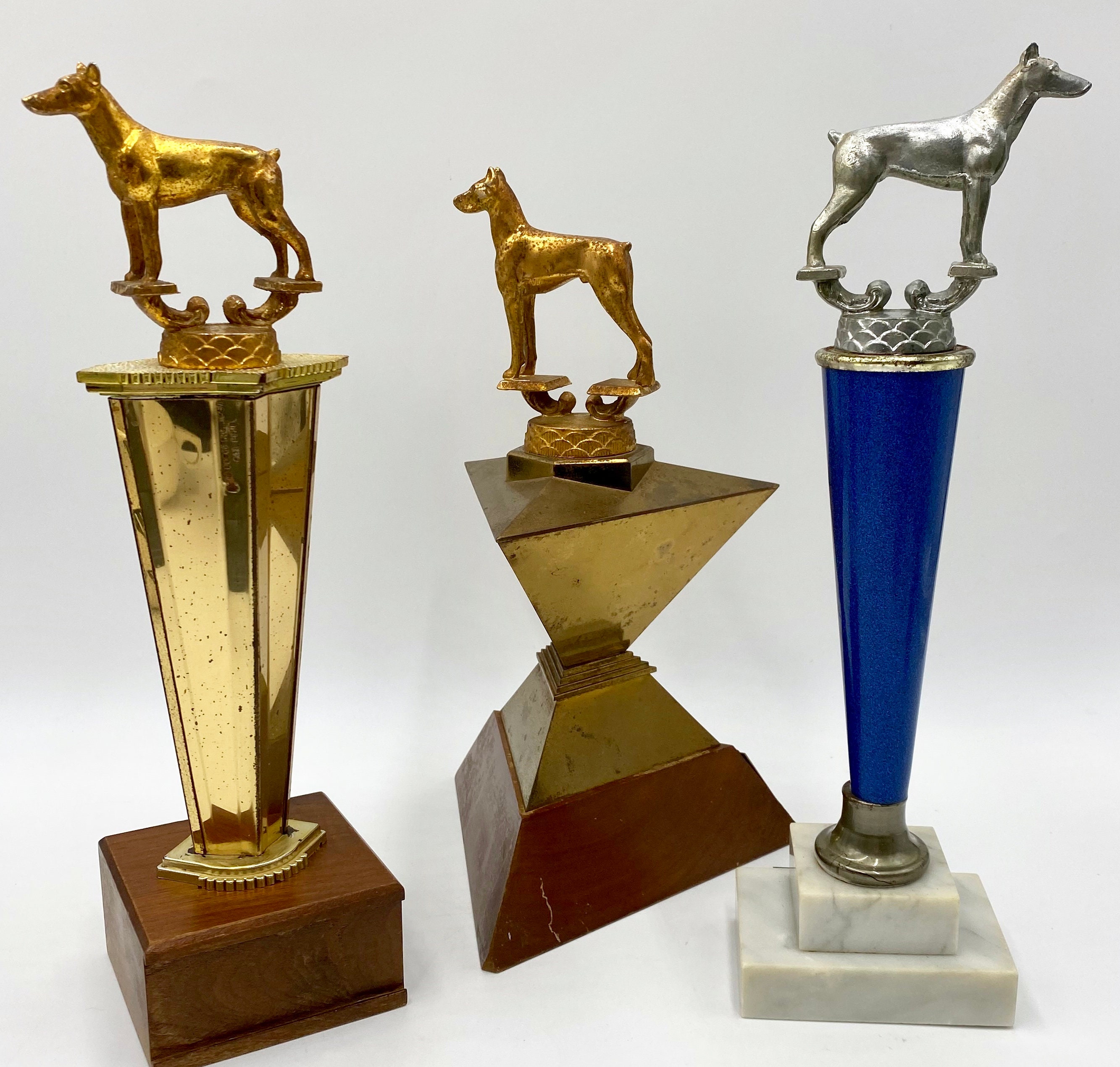 Vintage Trophies Trophy With Dog Topper Dog Trophy Dog - Etsy