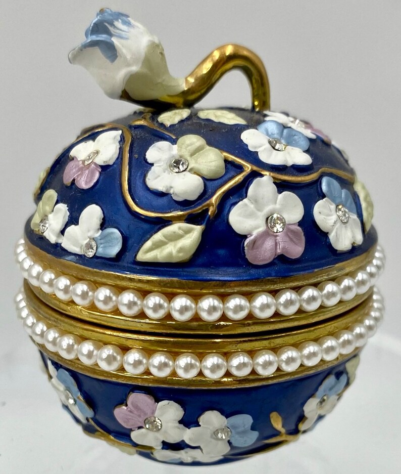 Vintage Rucinni Trinket Box Decorative Jeweled Trinket Box - Etsy