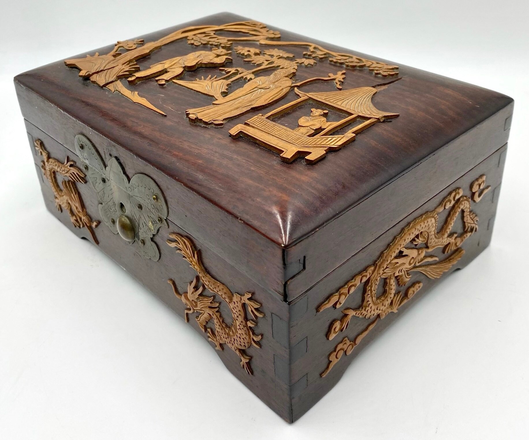 Antique Chinese Letter Box Dovetailed Wooden Box - Etsy