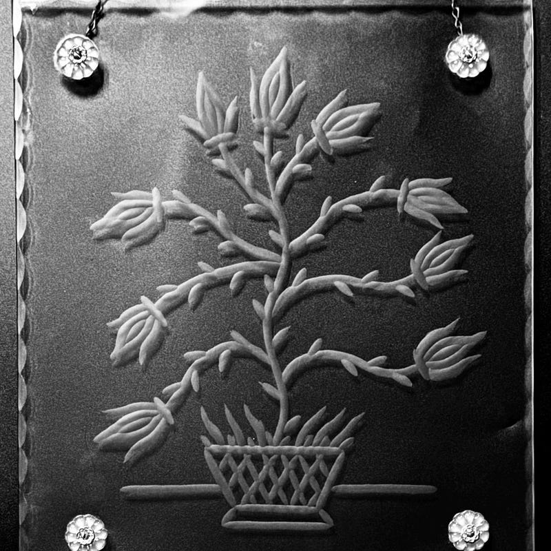 Etched Window Glass Vintage - Etsy