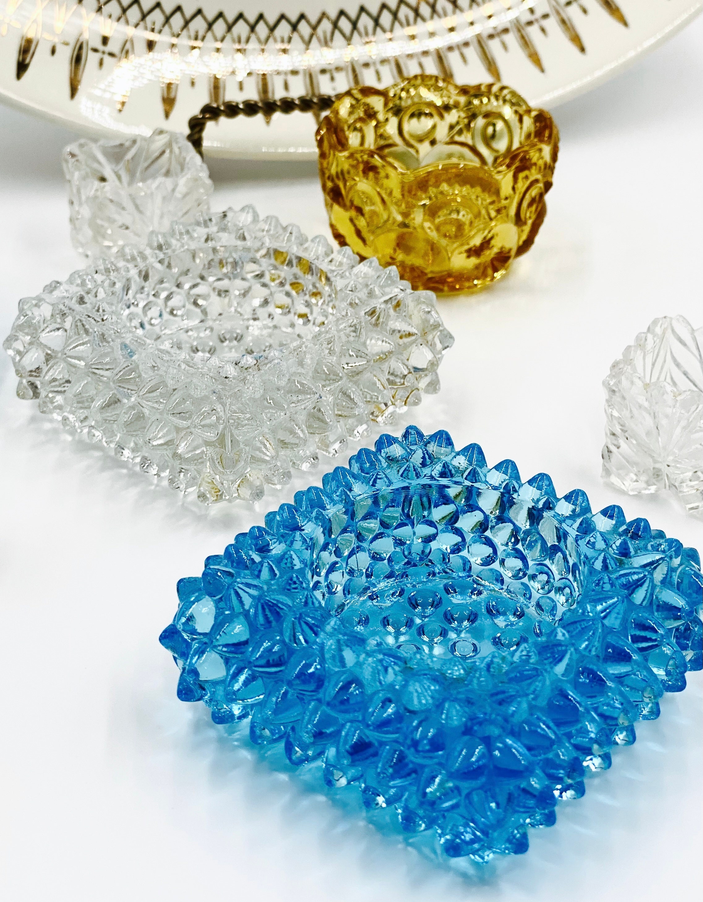 Vintage Salt Cellars Glass Salt Cellars Clear Glass - Etsy