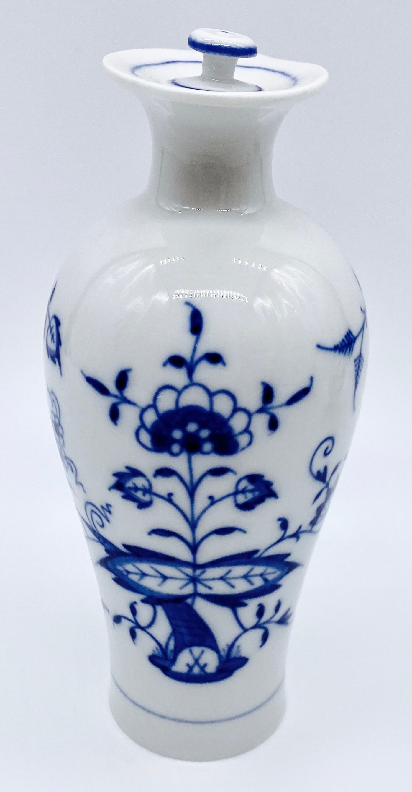 Vintage Meissen Cruet With Stopper | Blue Onion Pattern | Lotus Tree ...
