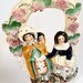 Antique Staffordshire Arch Flatback Statue Two Women With a Young Child ...