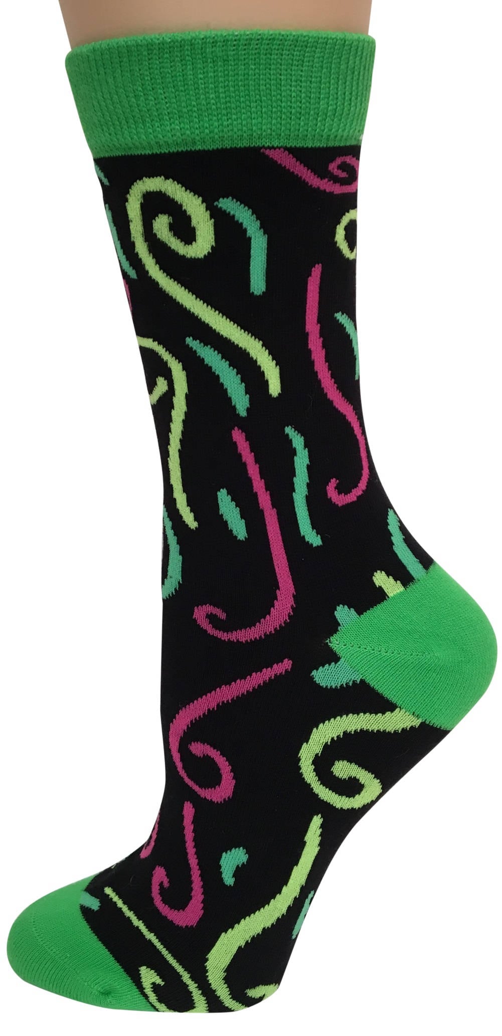 Neon Swirls Womens Crew Socks - Etsy.de