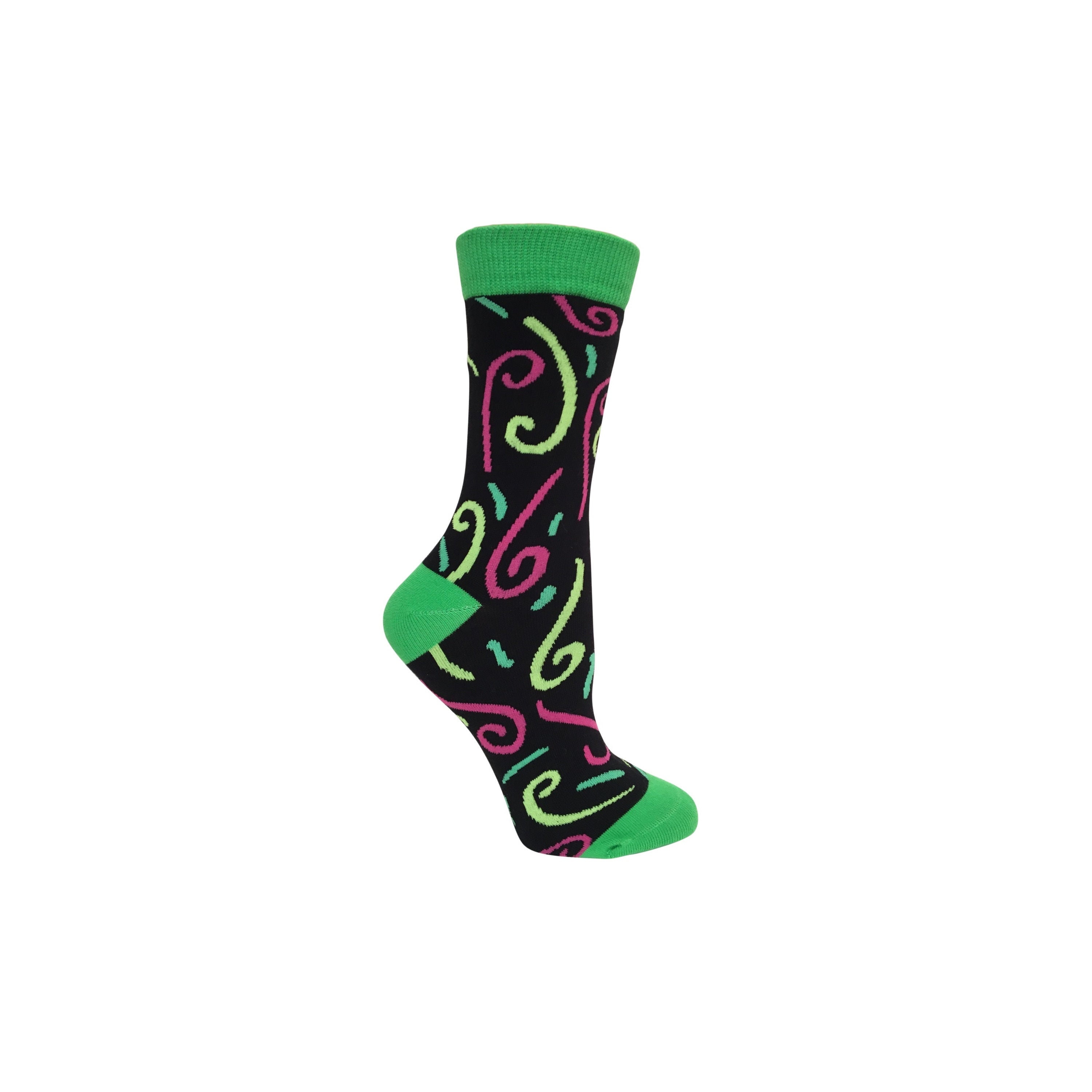 Neon Swirls Womens Crew Socks - Etsy.de