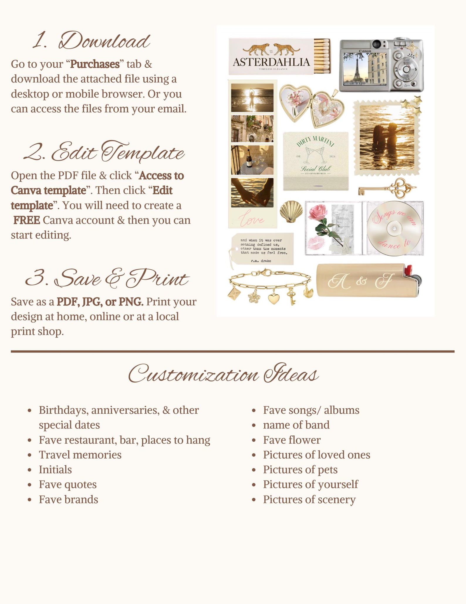 Matchbox Collage Poster Template | Digital Download Template | Blank ...