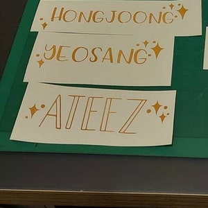 K-POP COLLECTION - ATEEZ Binder Lightstick Member Name Design Vinyl ...