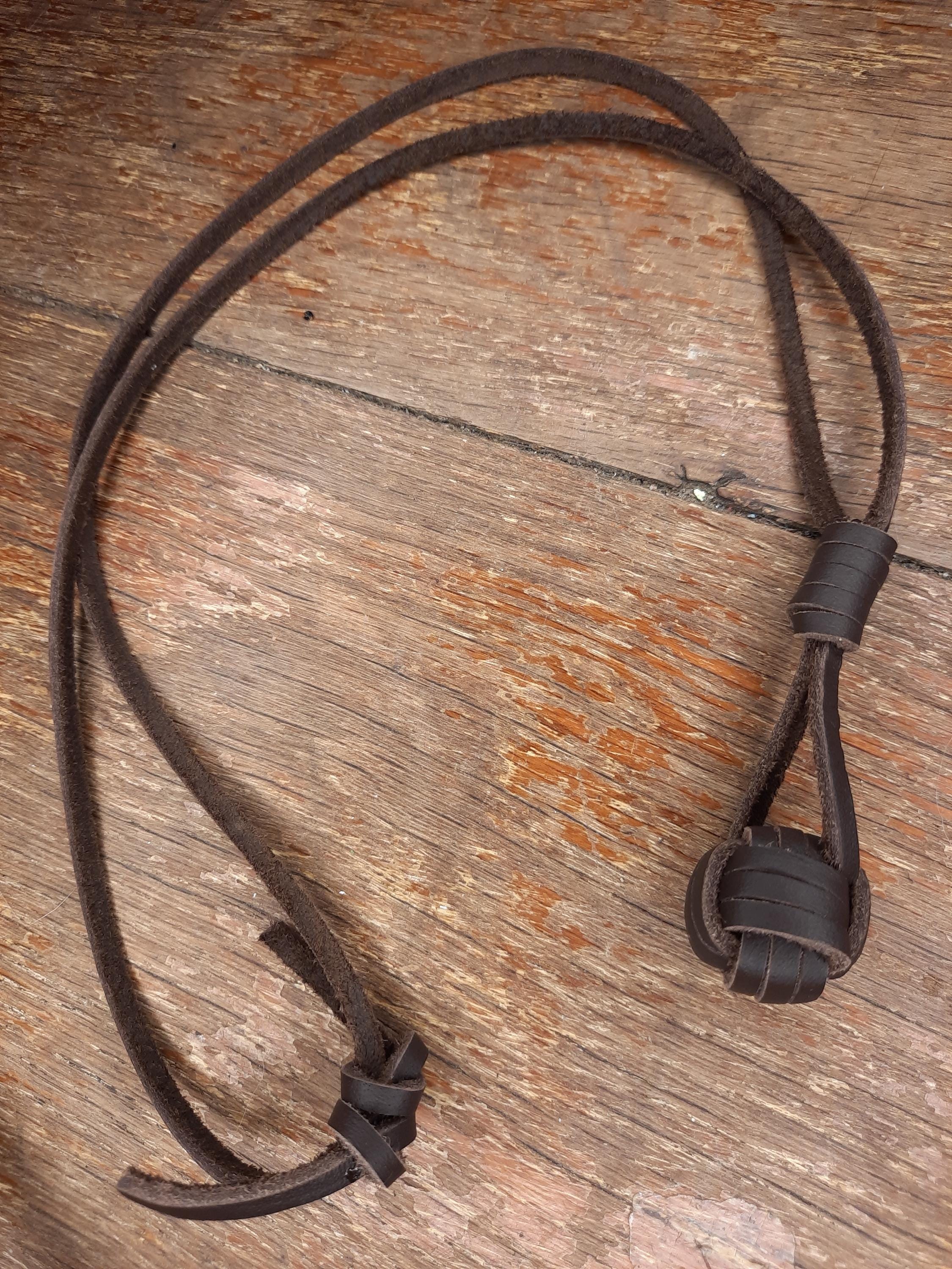 Beautiful Handmade Adjustable Brown Leather Monkey Fist Necklace - Etsy