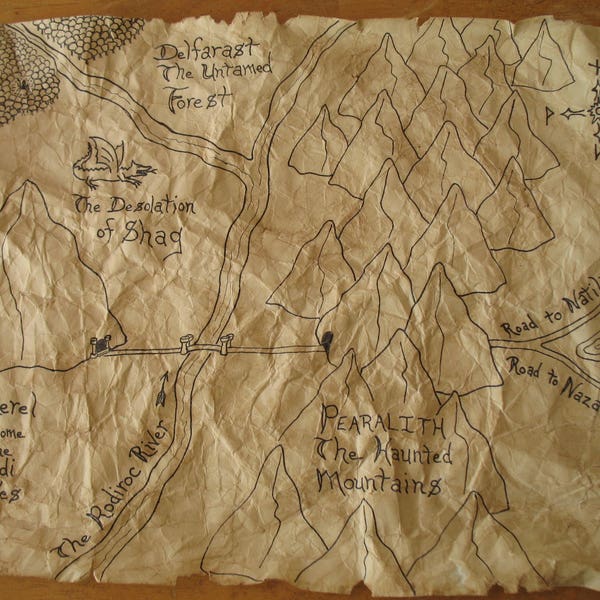 Lord of the Ring Style Map - Etsy