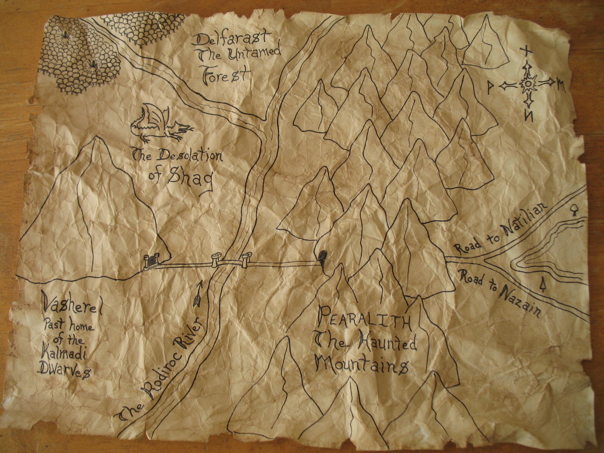 Hand Drawn Fantasy Lord of the Rings / Hobbit Style Map - Etsy