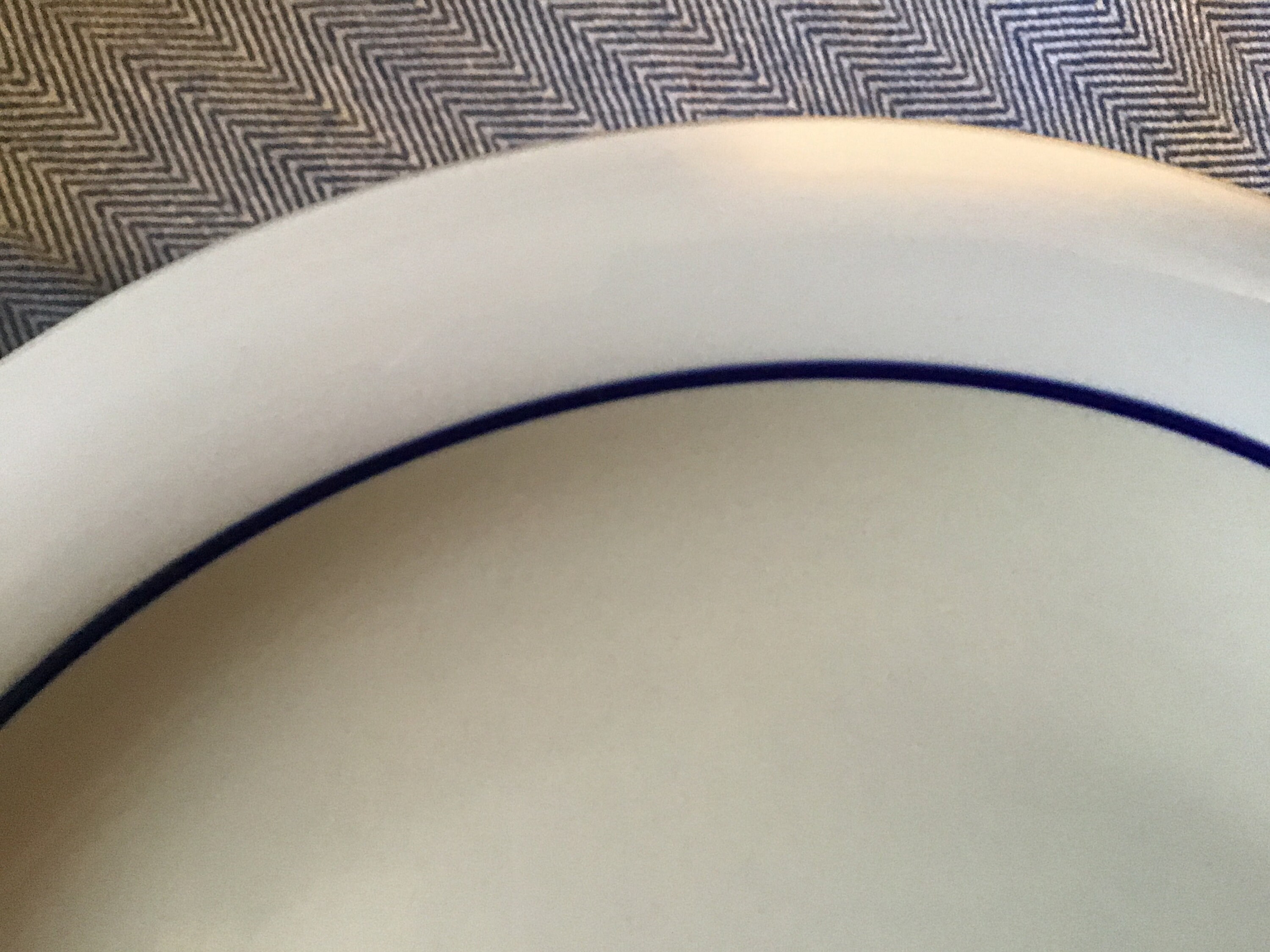 Gibson Housewares Blue Striped Plates, Set, 6 Dinner Plates, 5 Salad ...