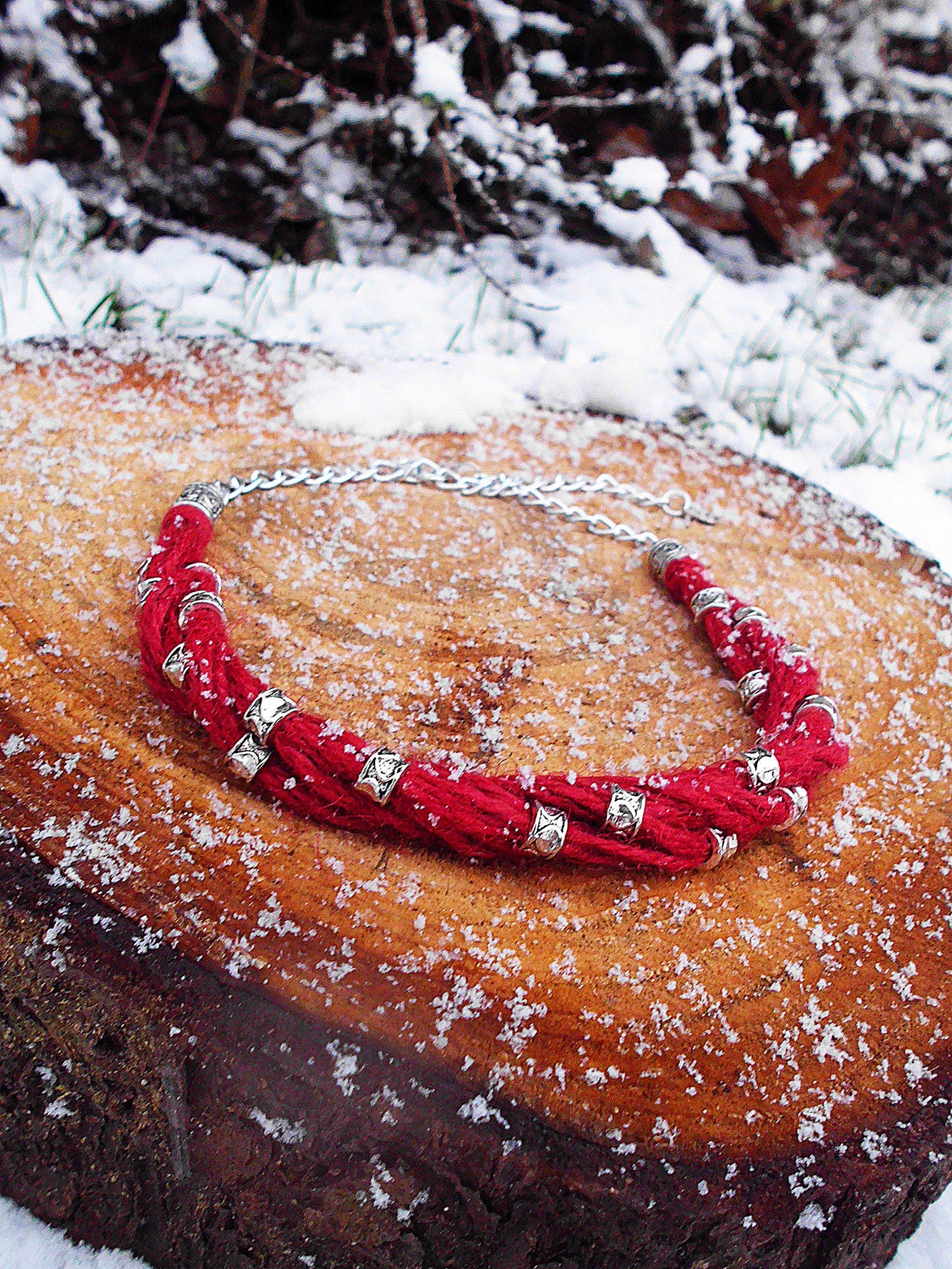 Halsktte aus Natur Fasern, Jute. Eco-Stil Schmuck Jute Fasern ...