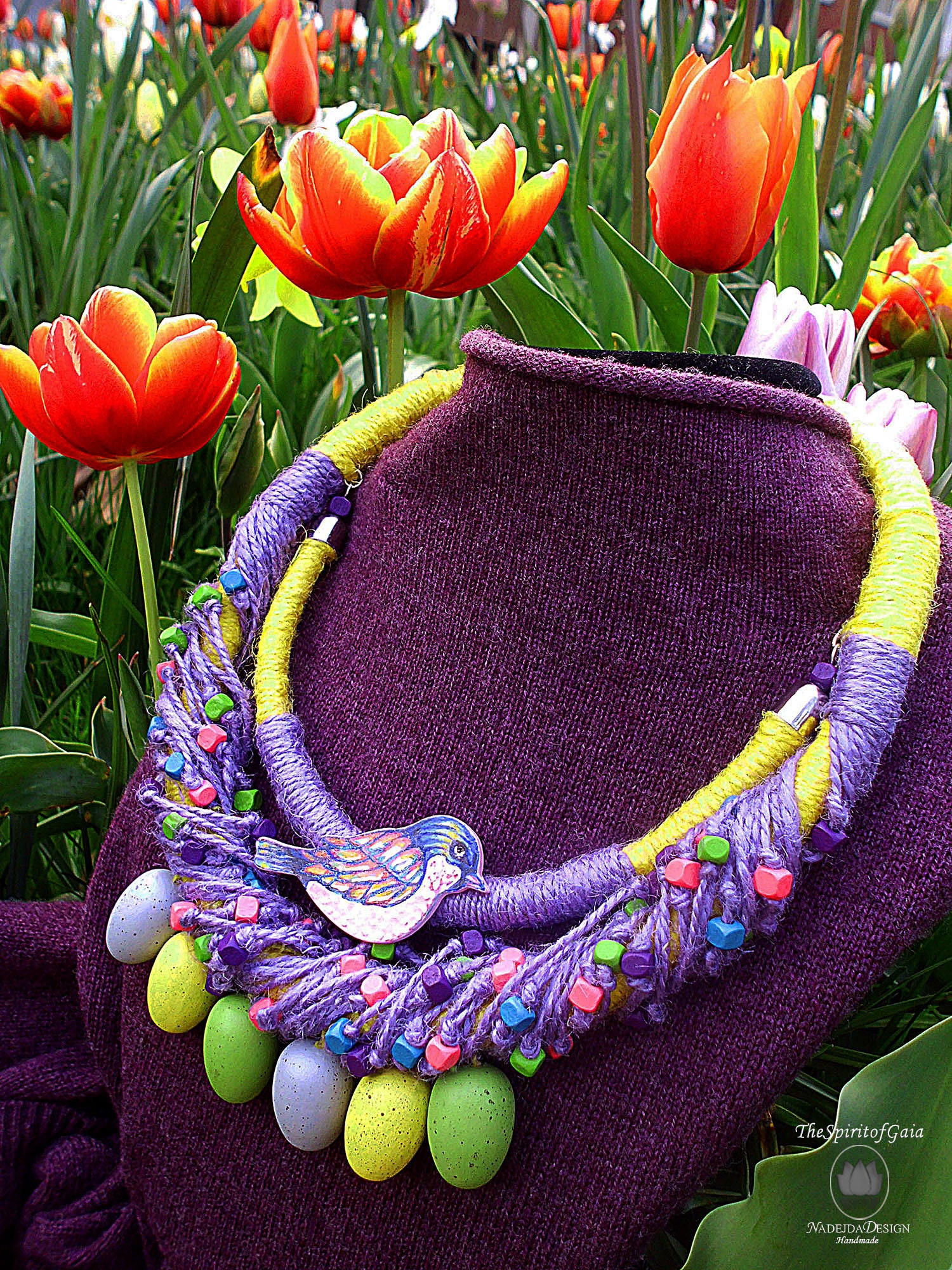 Easter Necklace Chain, Easter Jewelry, Eco Friendly, Unique Handmade ...