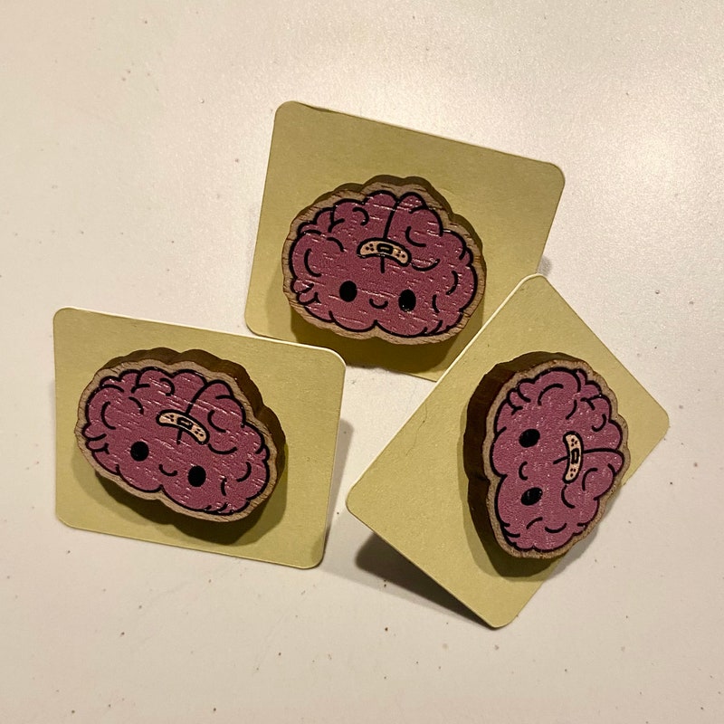 Brain Pin - Etsy