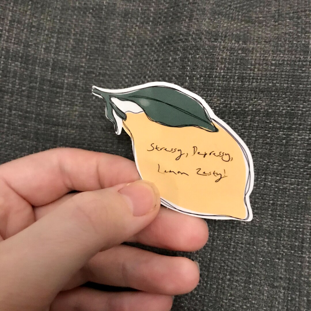 Depressed Lemon Zesty Sticker - Etsy