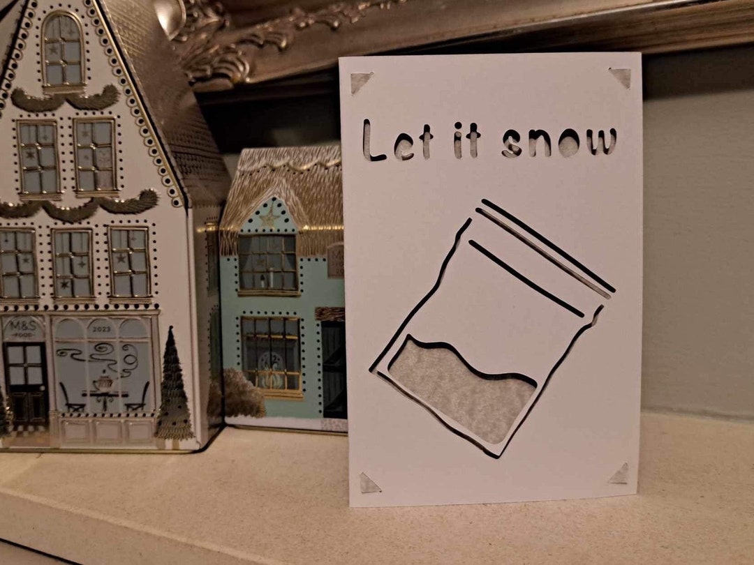 Let It Snow Christmas Card any Colour - Etsy