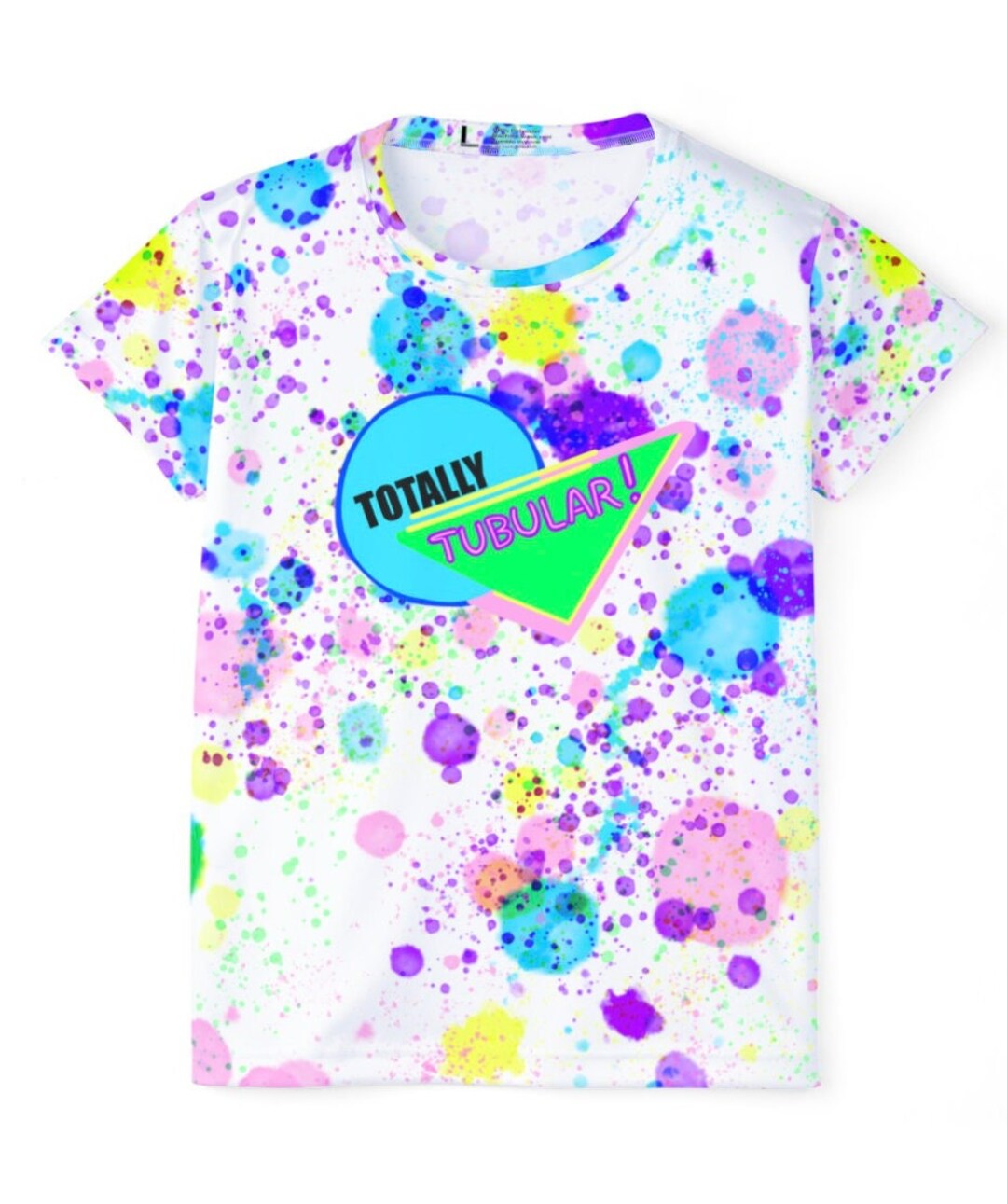 80's Tshirt - Splatter Paint - Totally Tubular - Etsy